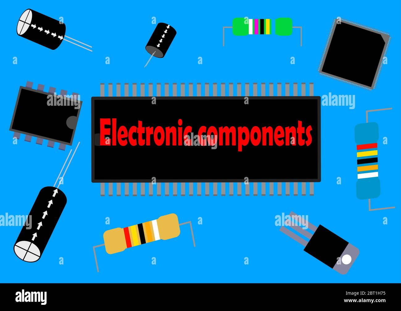 Electronic components template for text with place for text Stock ...