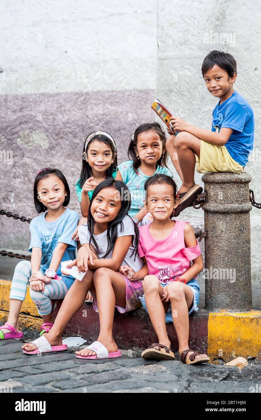 Philippines Children Playing Happy High Resolution Stock Photography ...