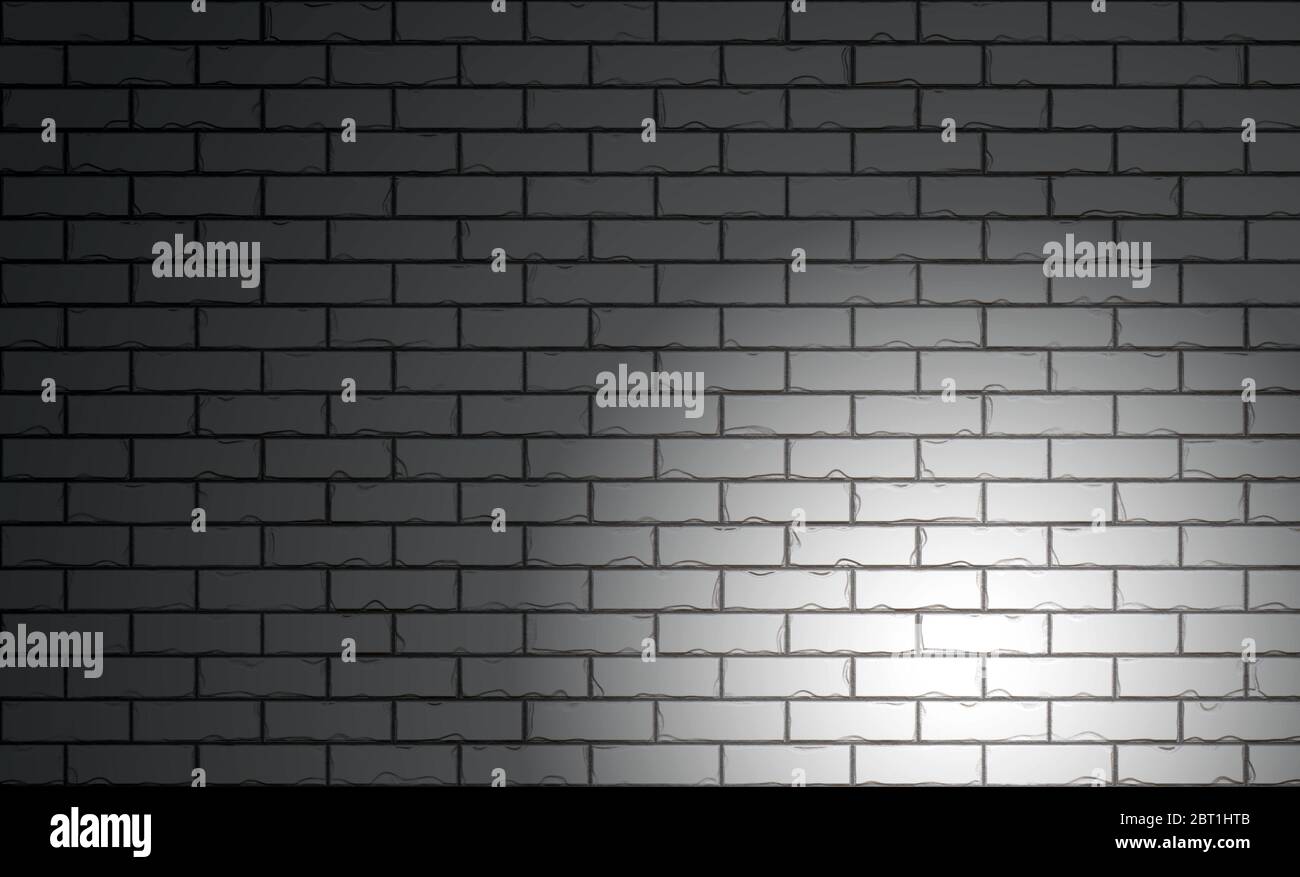 brick wall with spot light effect Stock Photo - Alamy