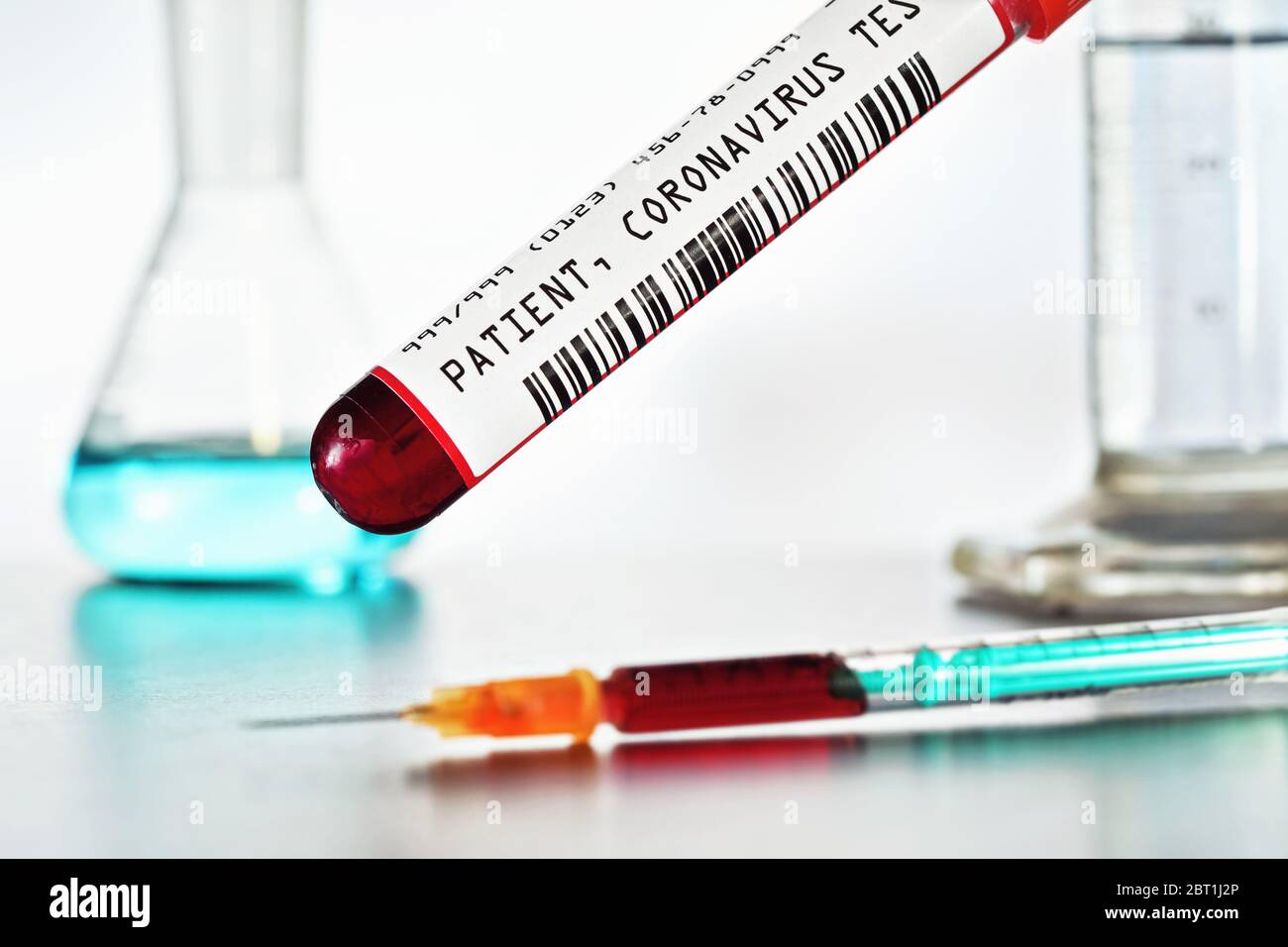 Test tubes corona test hi-res stock photography and images - Alamy