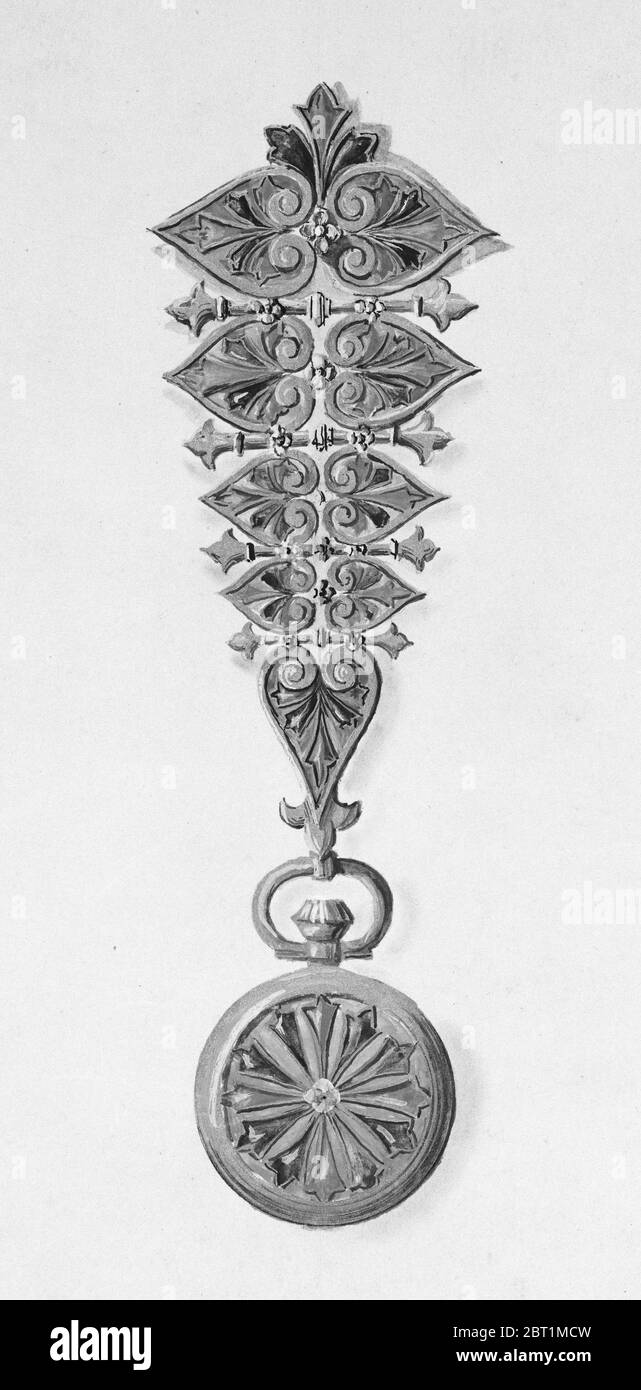 Designs for Jewelry, 19th century Stock Photo - Alamy
