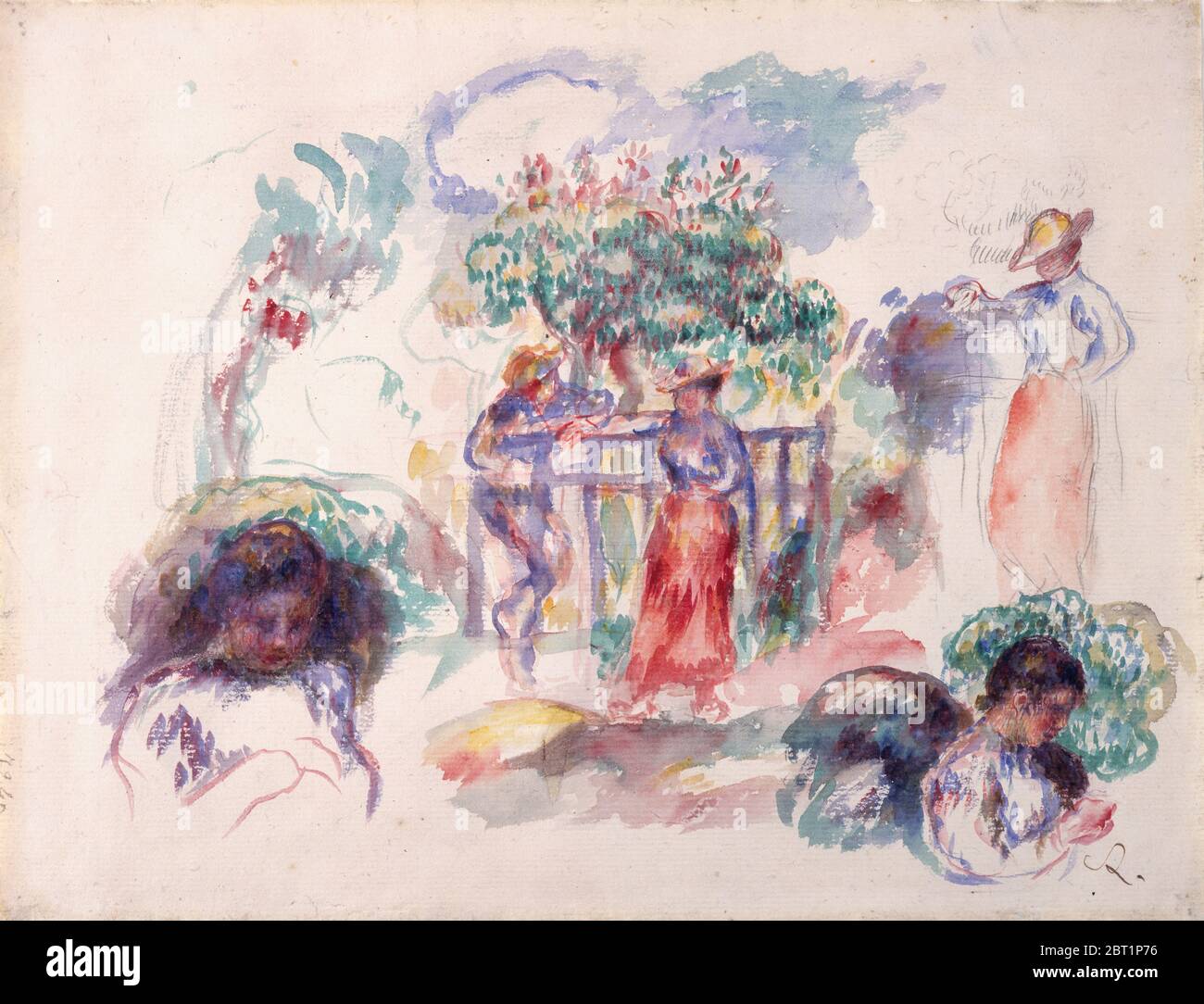 Figures under a Tree, 1880-82 Stock Photo - Alamy
