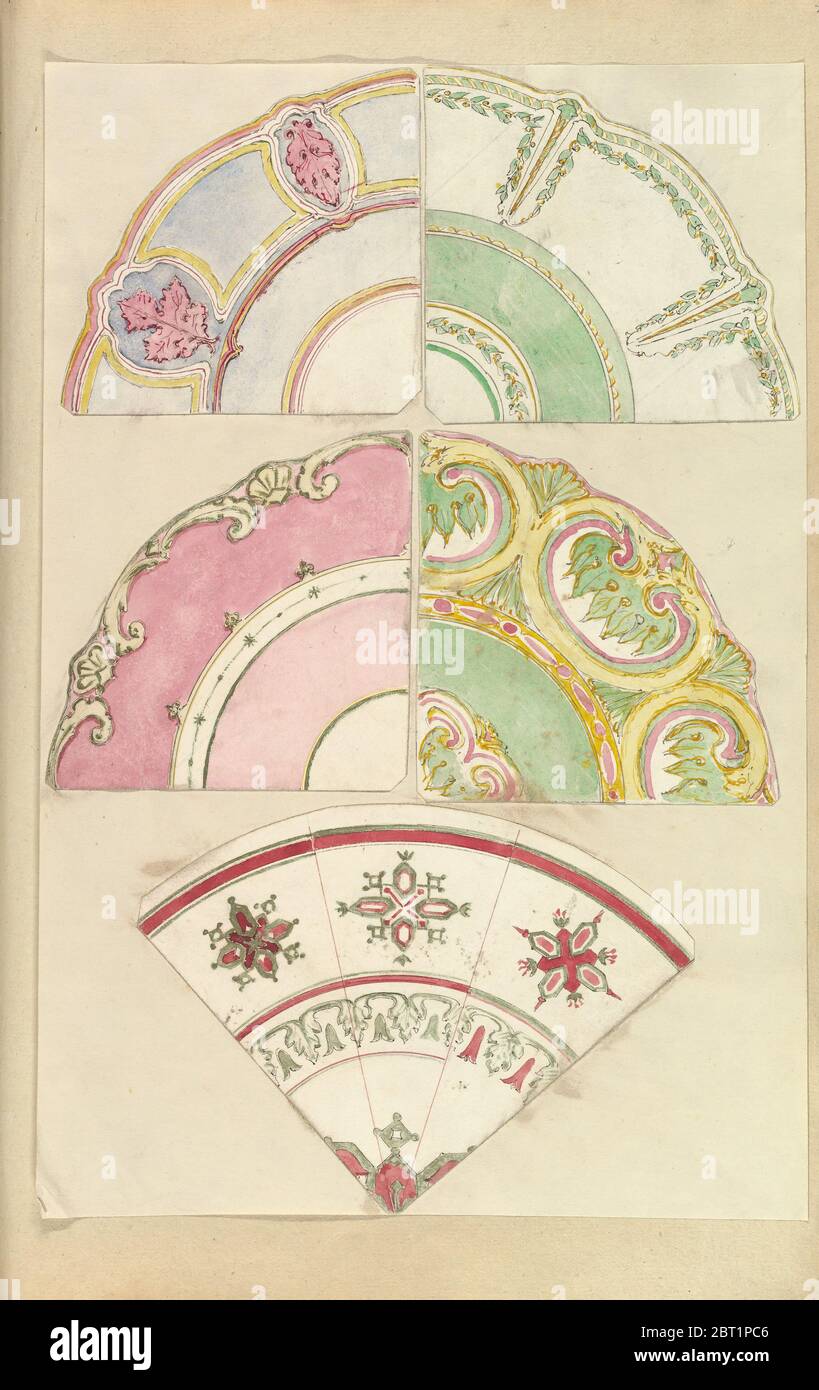 Five Designs for Decorated Plates, 1845-55 Stock Photo - Alamy