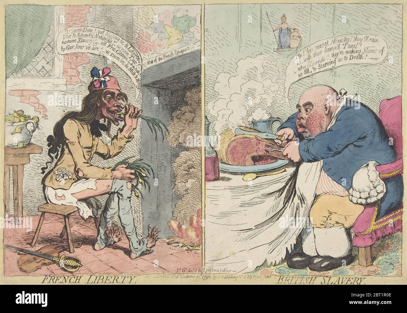 French Liberty. British Slavery, December 21, 1792 Stock Photo - Alamy