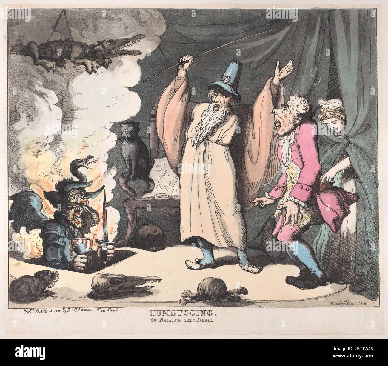 Humbugging, or Raising the Devil, March 12, 1800 Stock Photo - Alamy