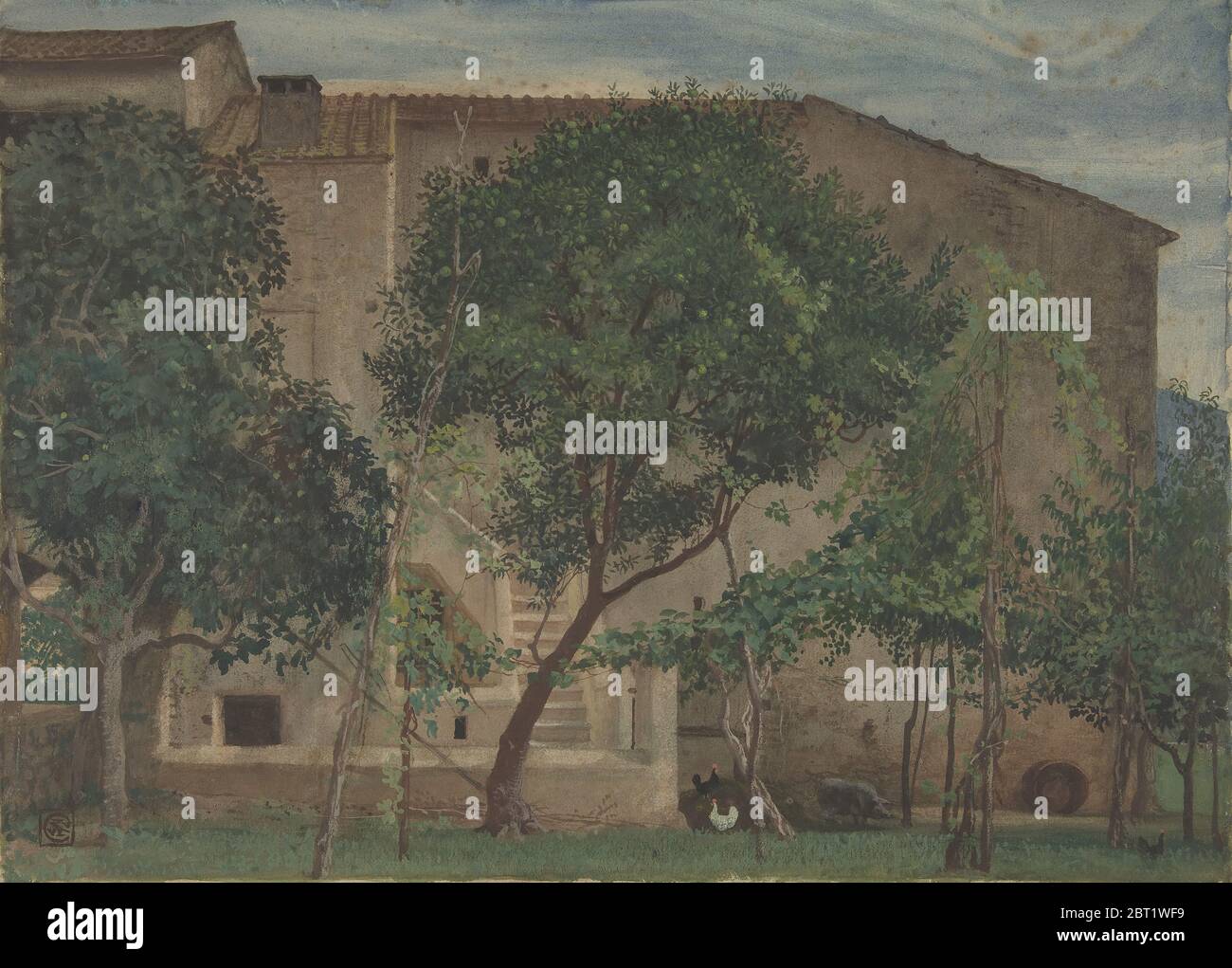 Italian Farmhouse, 1871-3 Stock Photo - Alamy