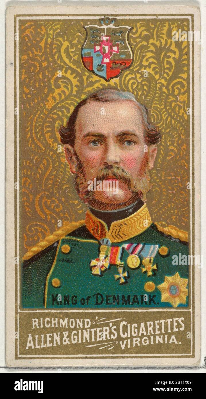 King of Denmark, from World's Sovereigns series (N34) for Allen ...