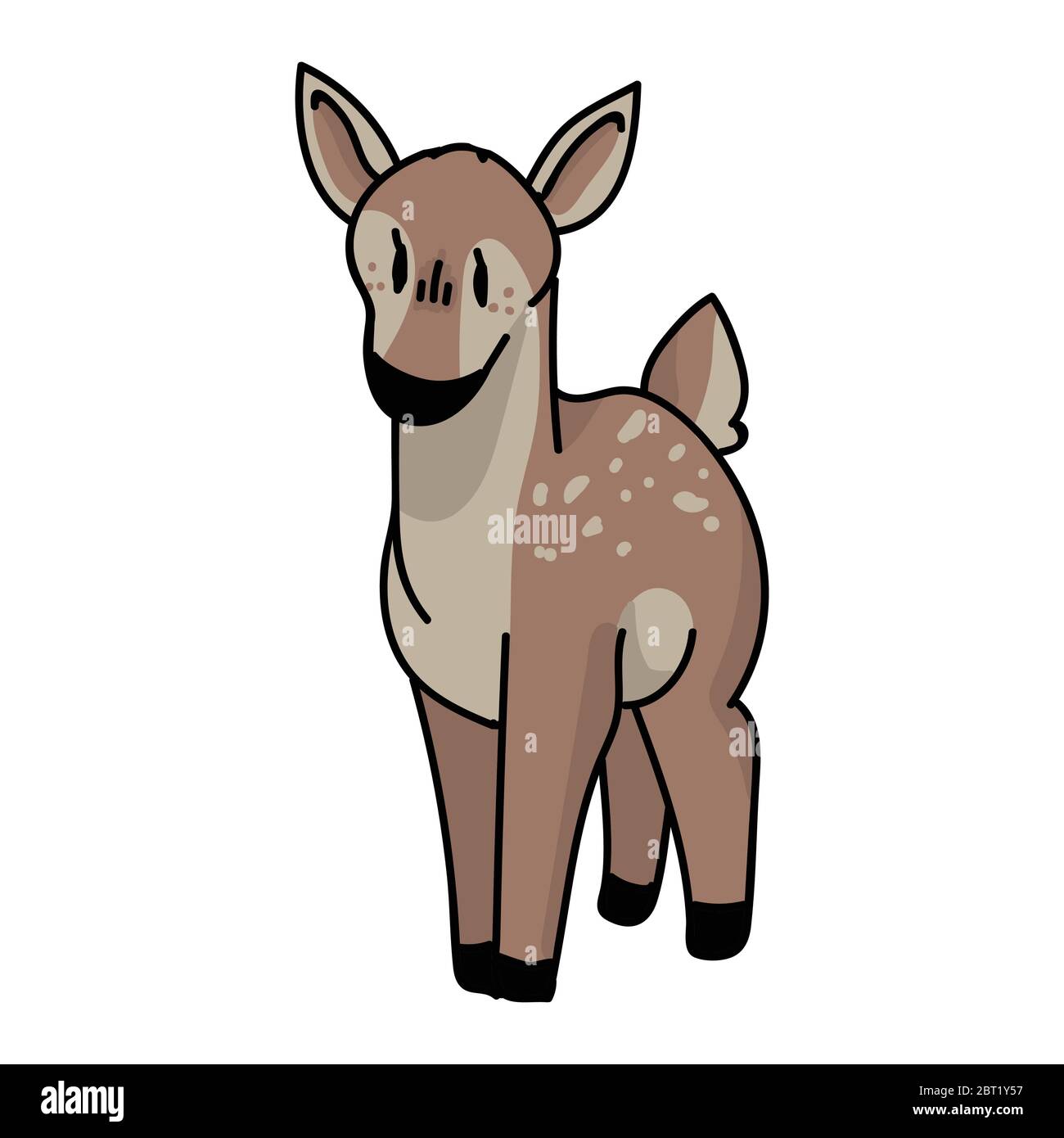 Cute doe roe cartoon character Stock Vector Images - Alamy