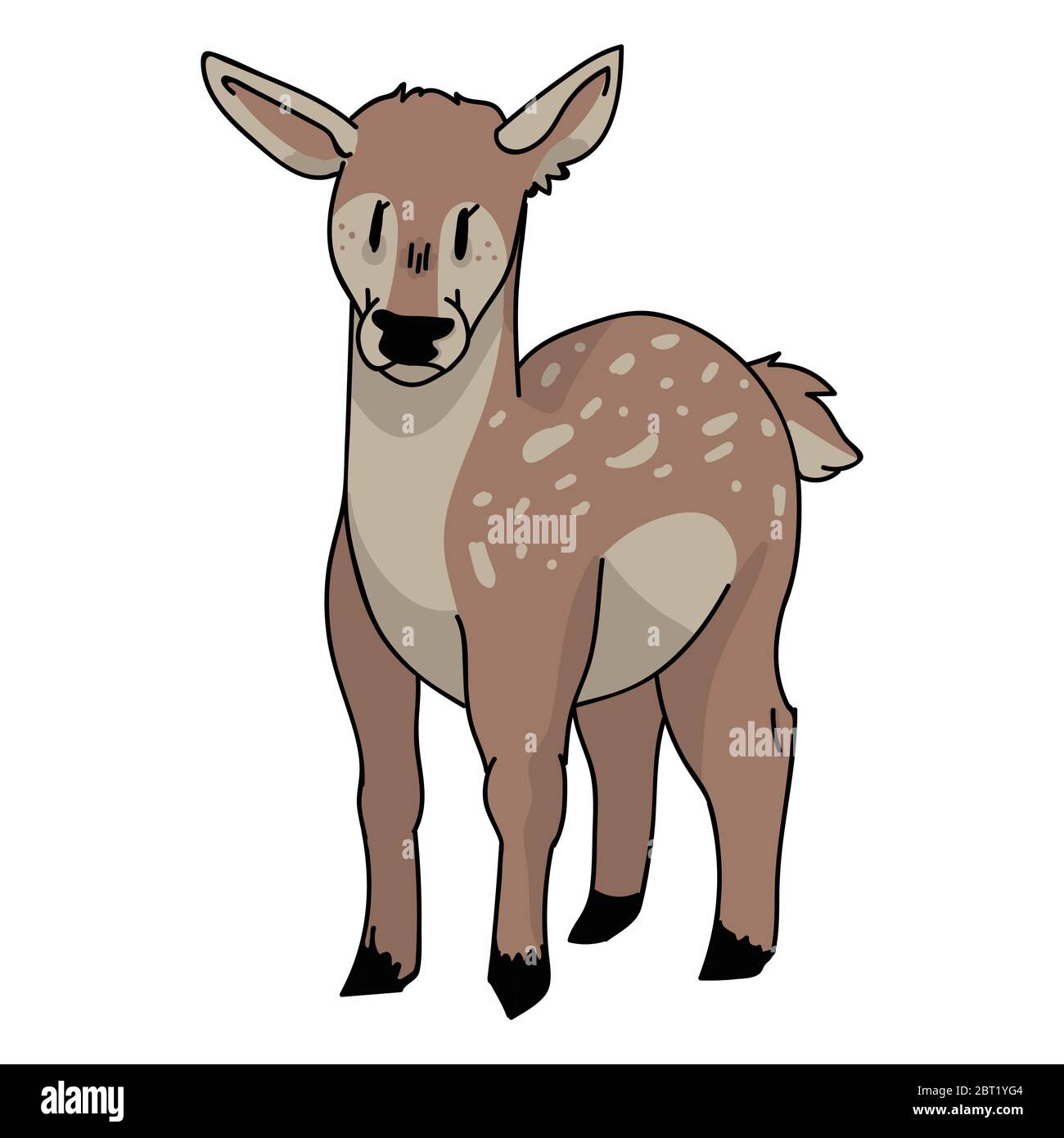 Cute doe roe cartoon character Stock Vector Images - Alamy