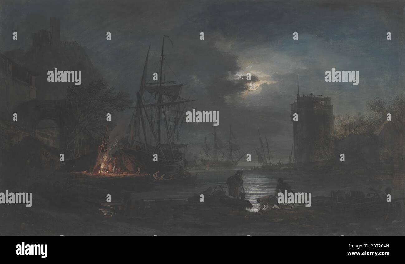 Claude joseph vernet moon hi-res stock photography and images - Alamy