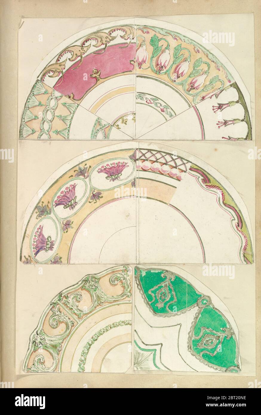 Nine Designs for Decorated Plates, 1845-55 Stock Photo - Alamy