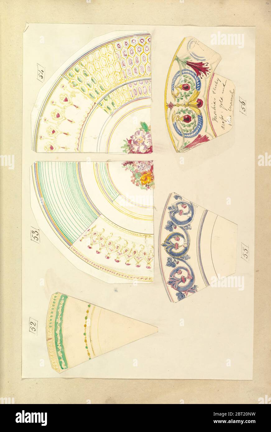 Nine Designs for Decorated Plates, 1845-55 Stock Photo - Alamy