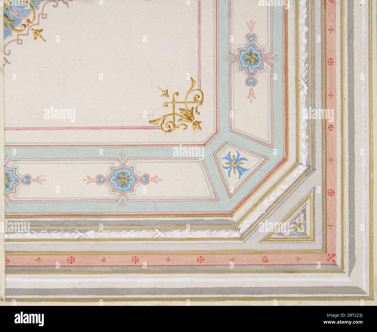 Partial design for a painted ceiling, 1830-97 Stock Photo - Alamy