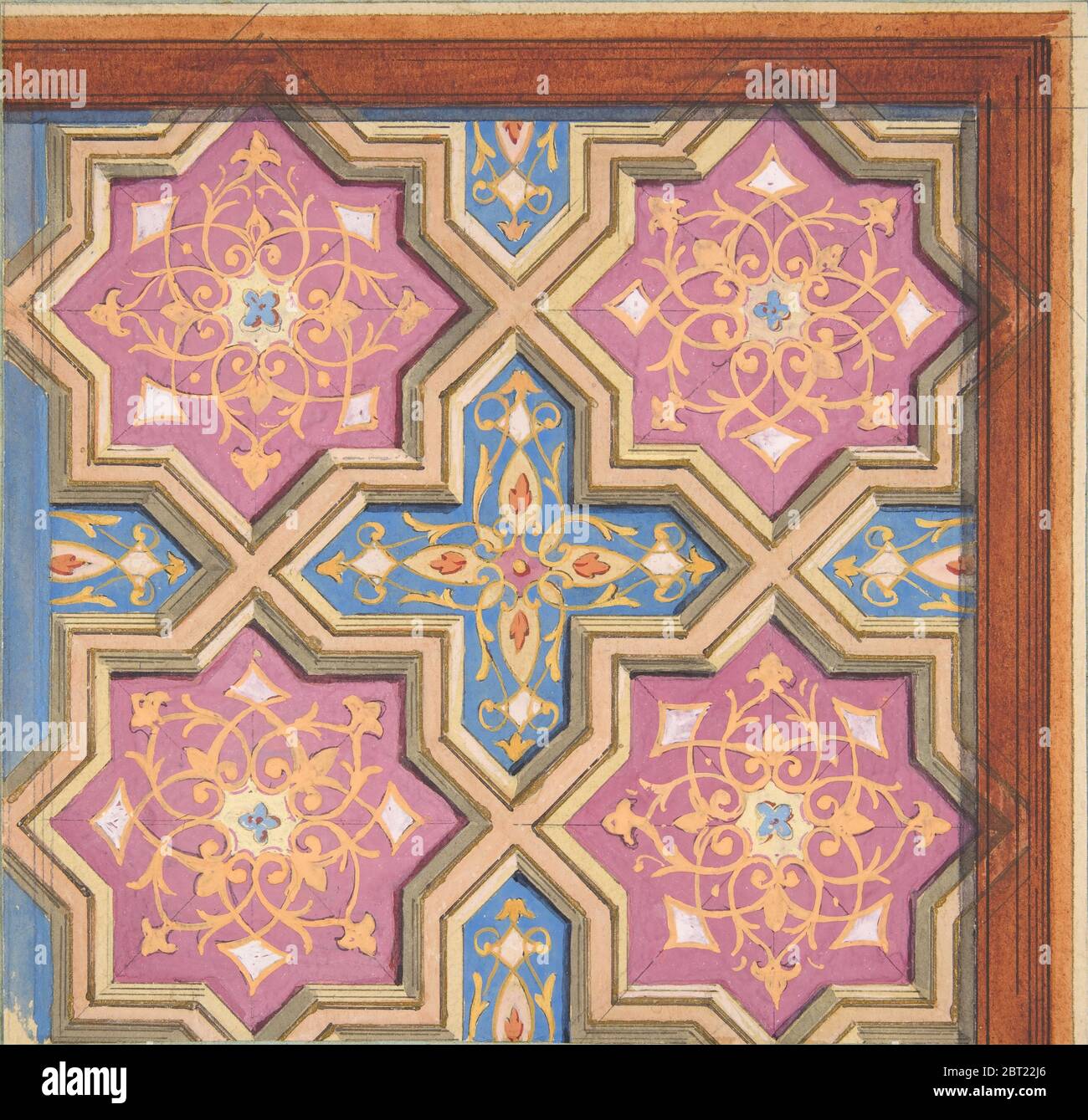 Partial design for the decoration of a ceiling, 1840-97 Stock Photo - Alamy