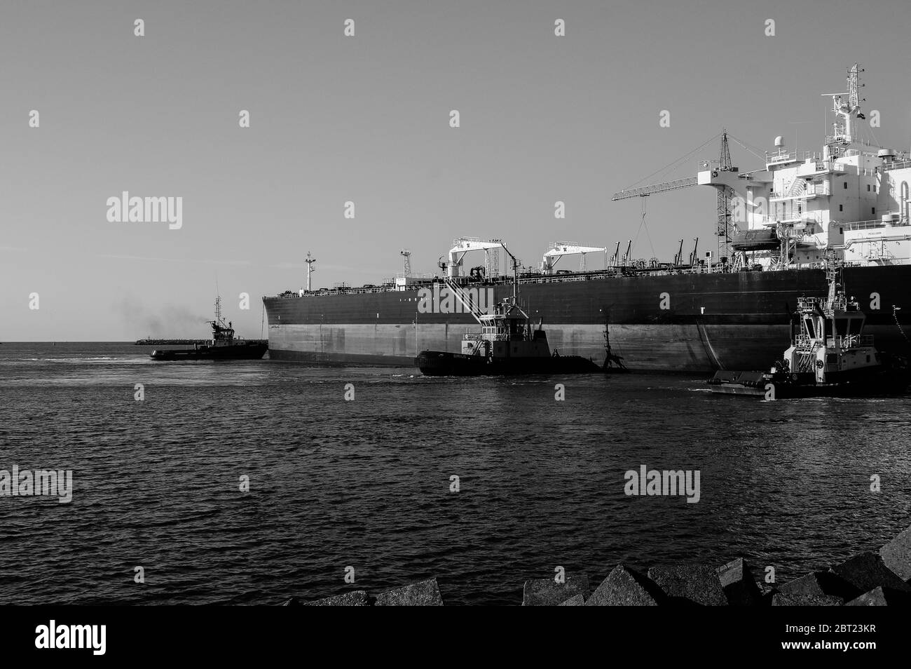Oil Tanker in the harbor Stock Photo - Alamy