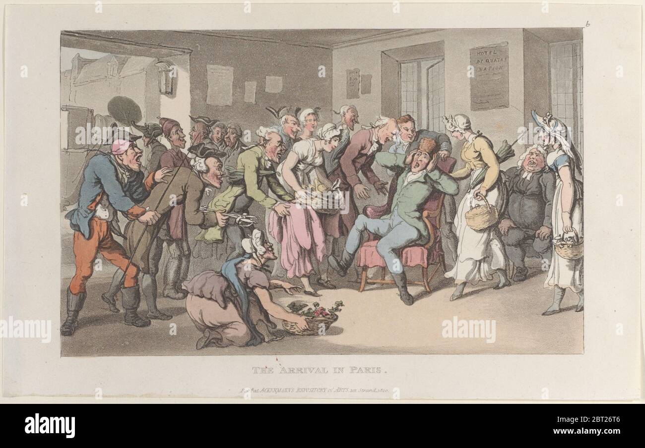 The Arrival in Paris, from "Journal of Sentimental Travels in the ...