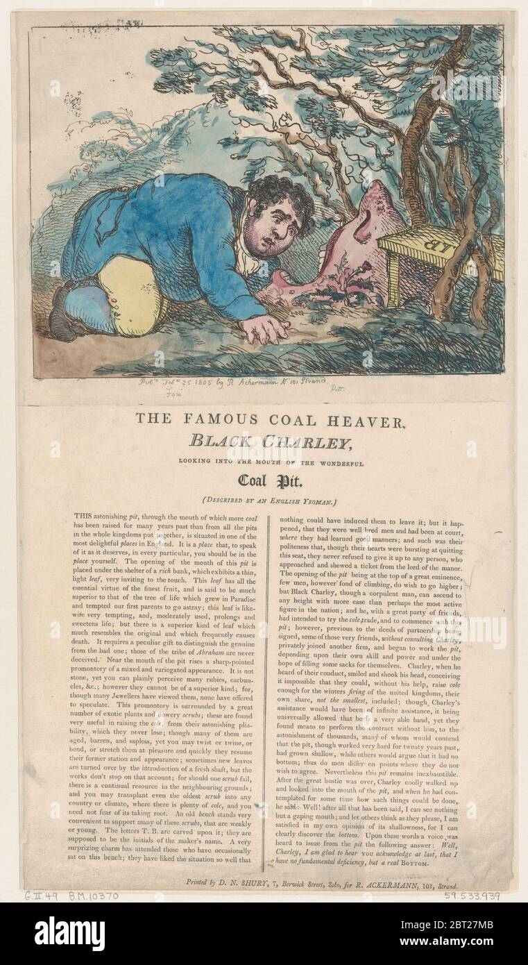 The Famous Coal Heaver Black Charley Looking into the Mouth of the ...