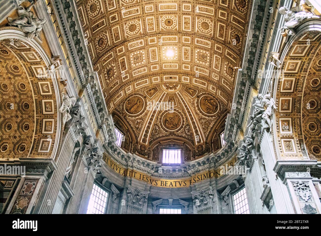 Vatican City Italy October 18, 2019 View of the interior of the St ...