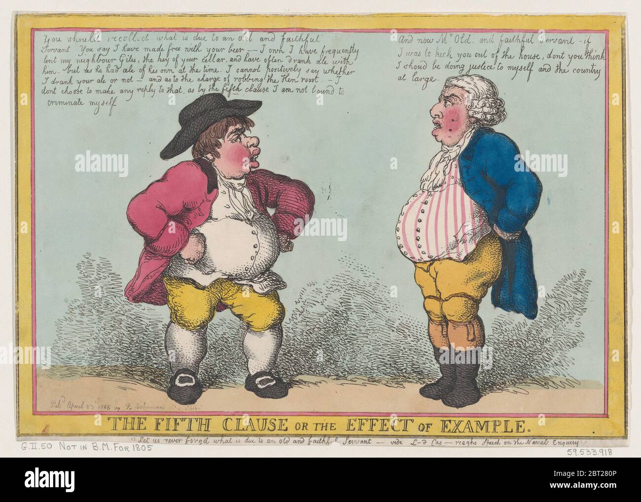 The Fifth Clause, or the Effect of Example, April 23, 1805 Stock Photo ...