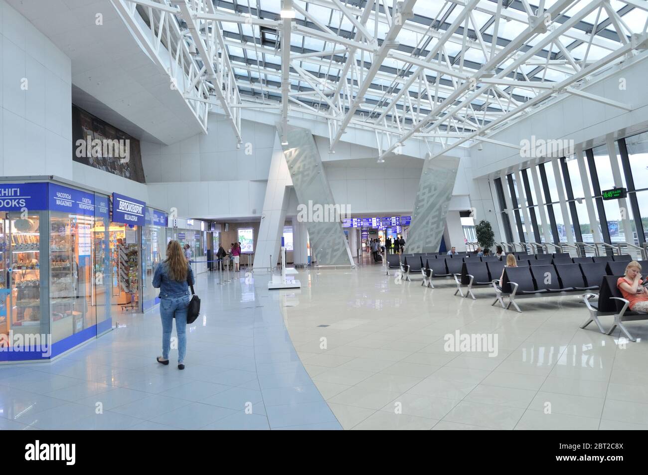 Interior of the terminal at Minsk National Airport (formerly known as ...