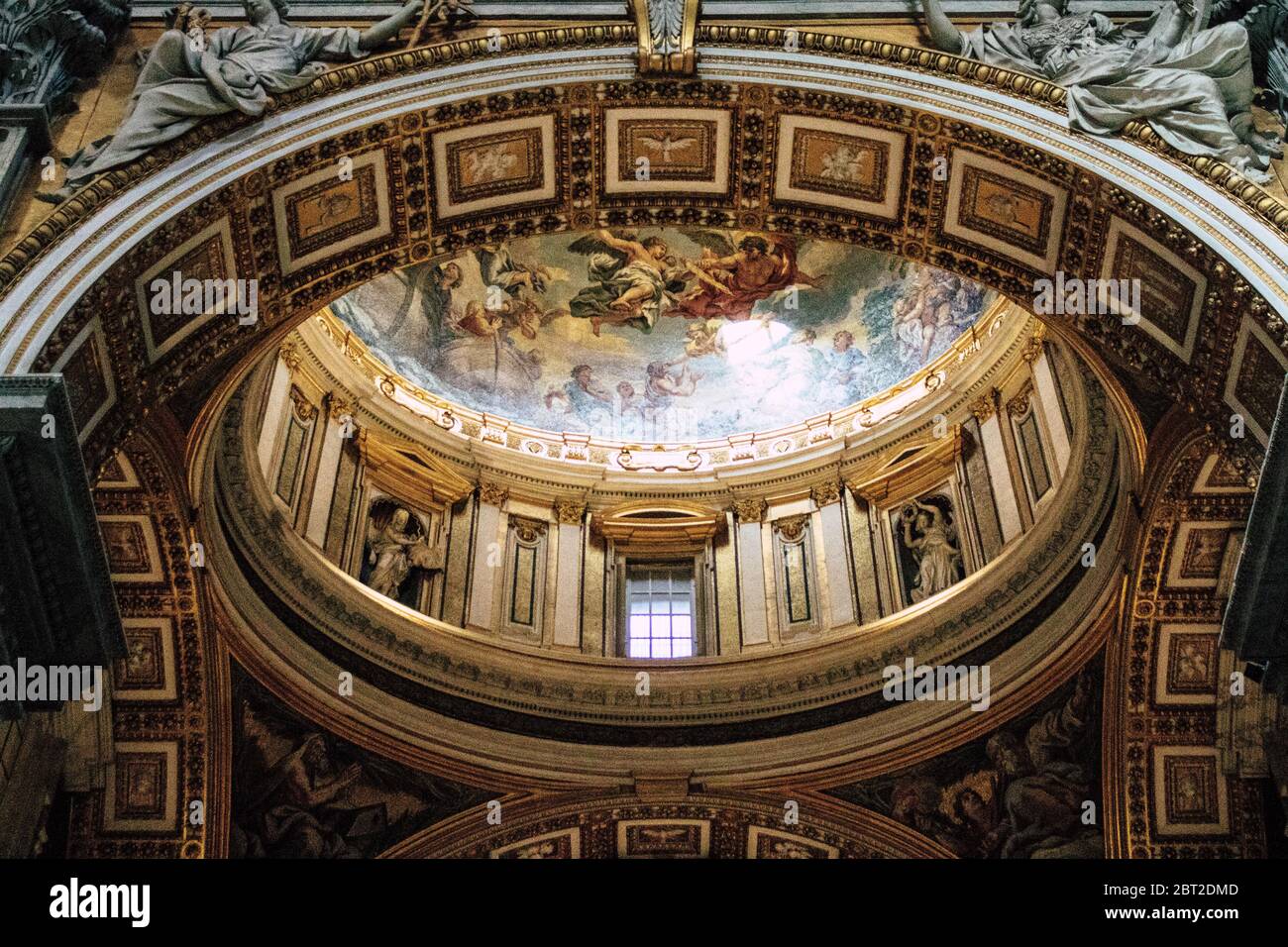 Vatican City Italy October 18, 2019 View of the interior of the St ...