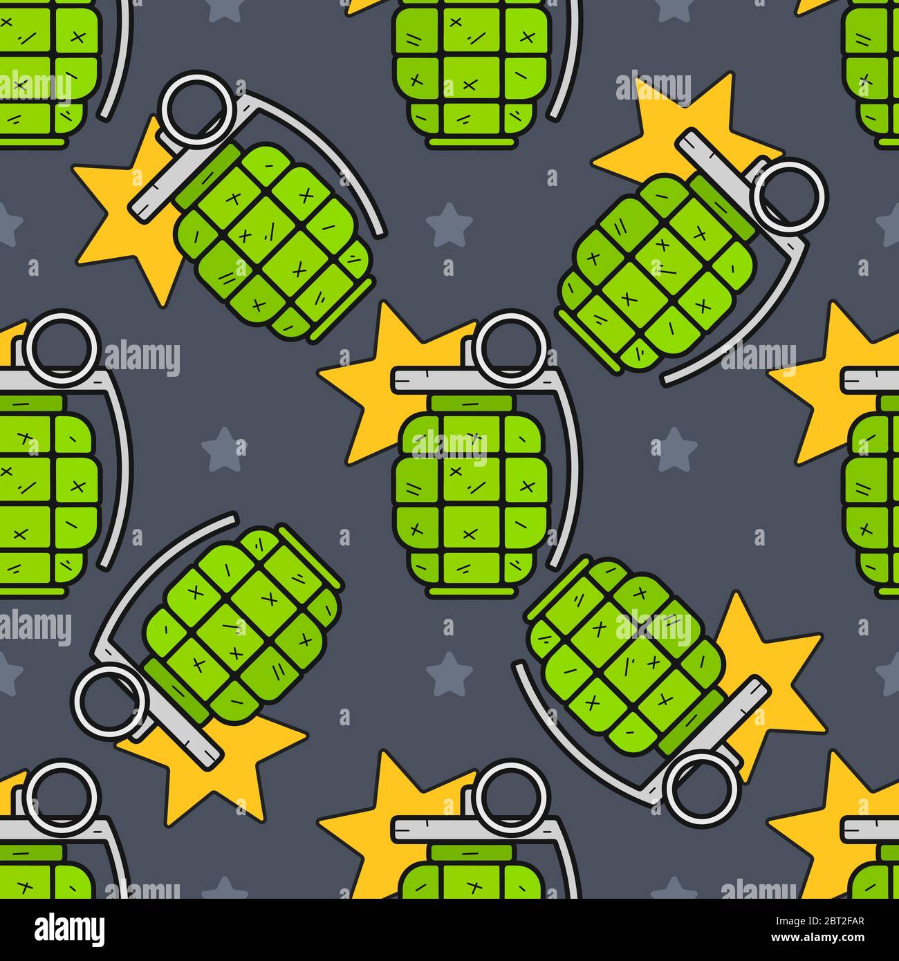 Grenade Seamless Pattern.vector Illustration. Drawing Illustration For ...
