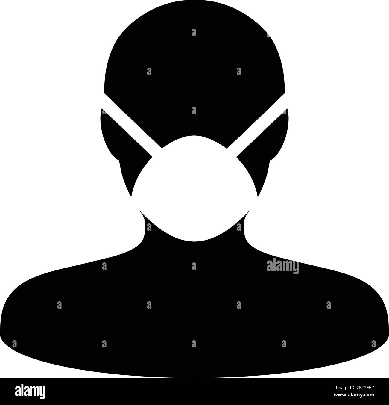 Mask icon vector for virus safety protection person profile male avatar ...