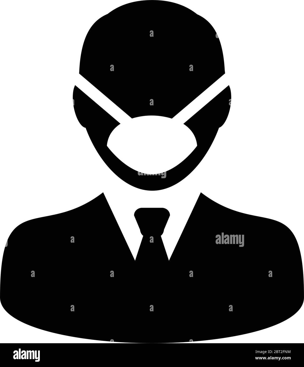 Virus mask icon vector person profile male avatar symbol for medical ...