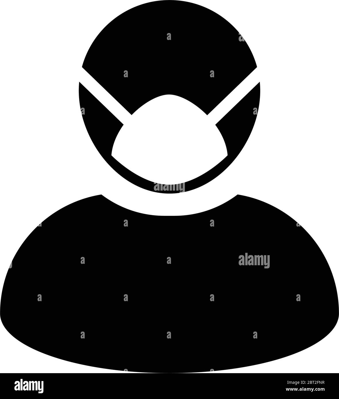 Surgical mask icon vector person profile male avatar symbol for medical ...