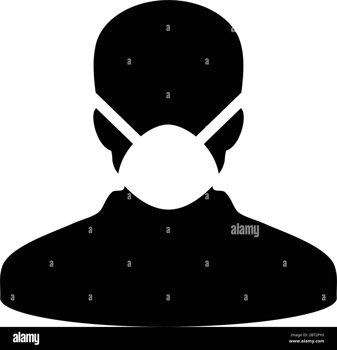 Mask icon vector for virus safety protection person profile male avatar ...