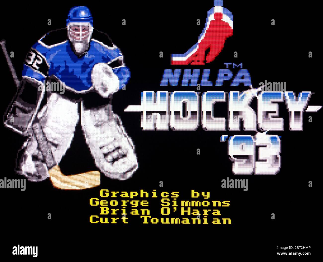 NHLPA Hockey '93 - SNES Super Nintendo - Editorial use only Stock Photo ...