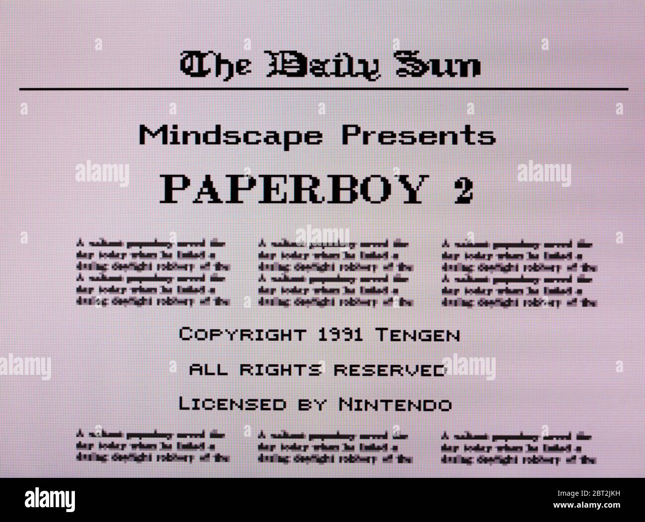 Paperboy 2 - SNES Super Nintendo - Editorial use only Stock Photo - Alamy