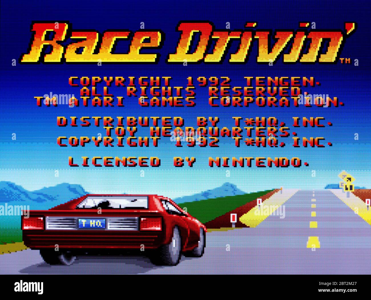 Race Drivin' Driving - SNES Super Nintendo - Editorial use only Stock ...