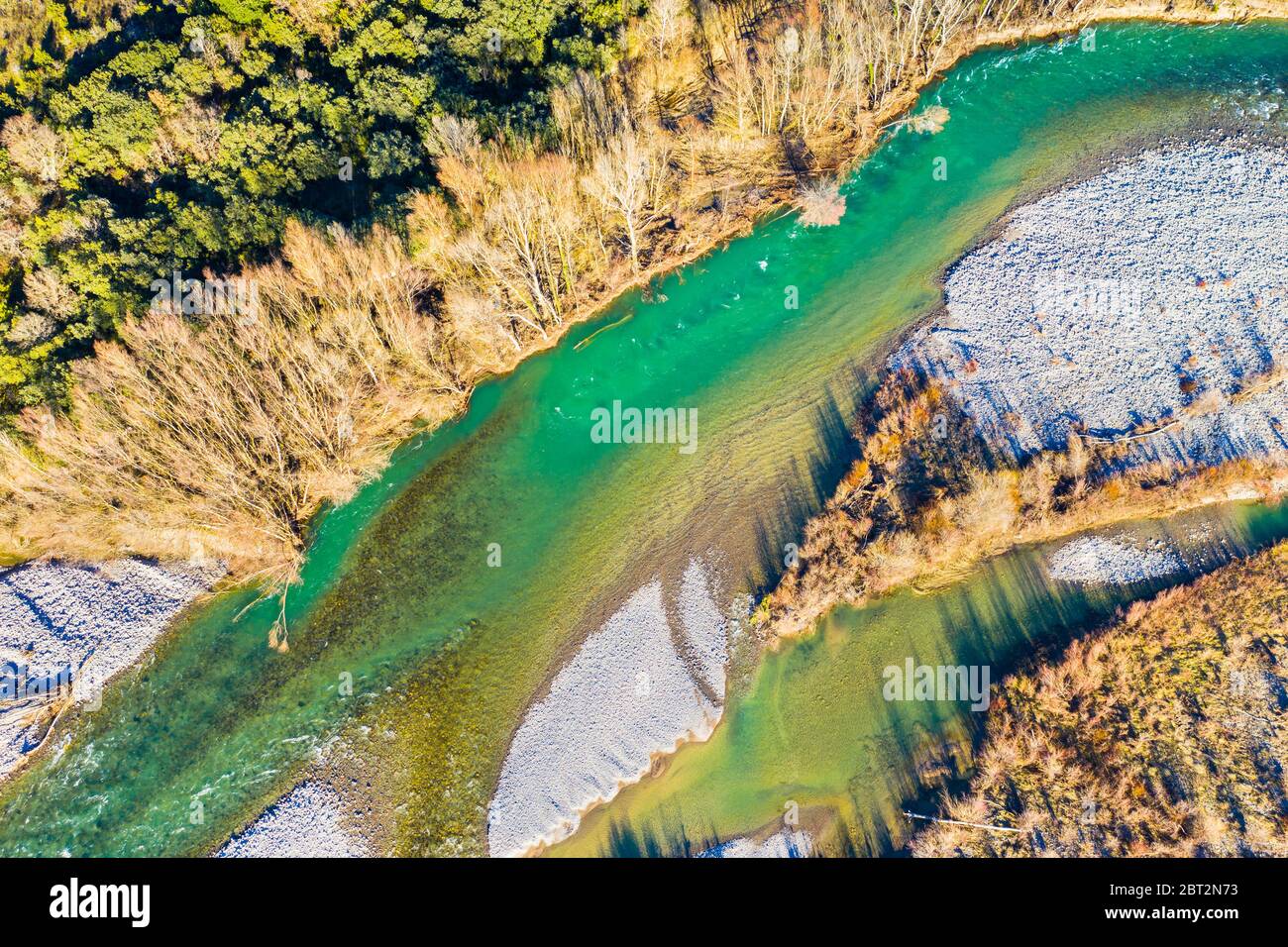 Riverbed in a natural landscape Stock Photo - Alamy