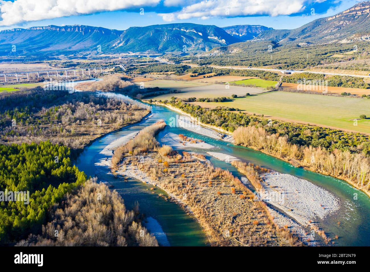 Riverbed in a natural landscape Stock Photo - Alamy