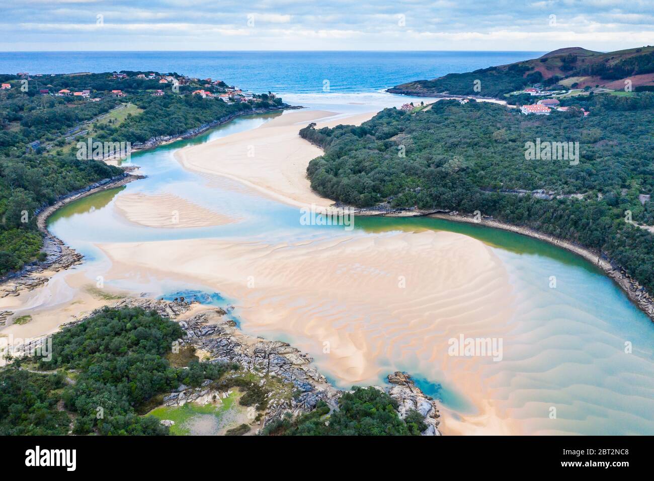 Sandy sediments in low tide in a river close to the sea Stock Photo - Alamy