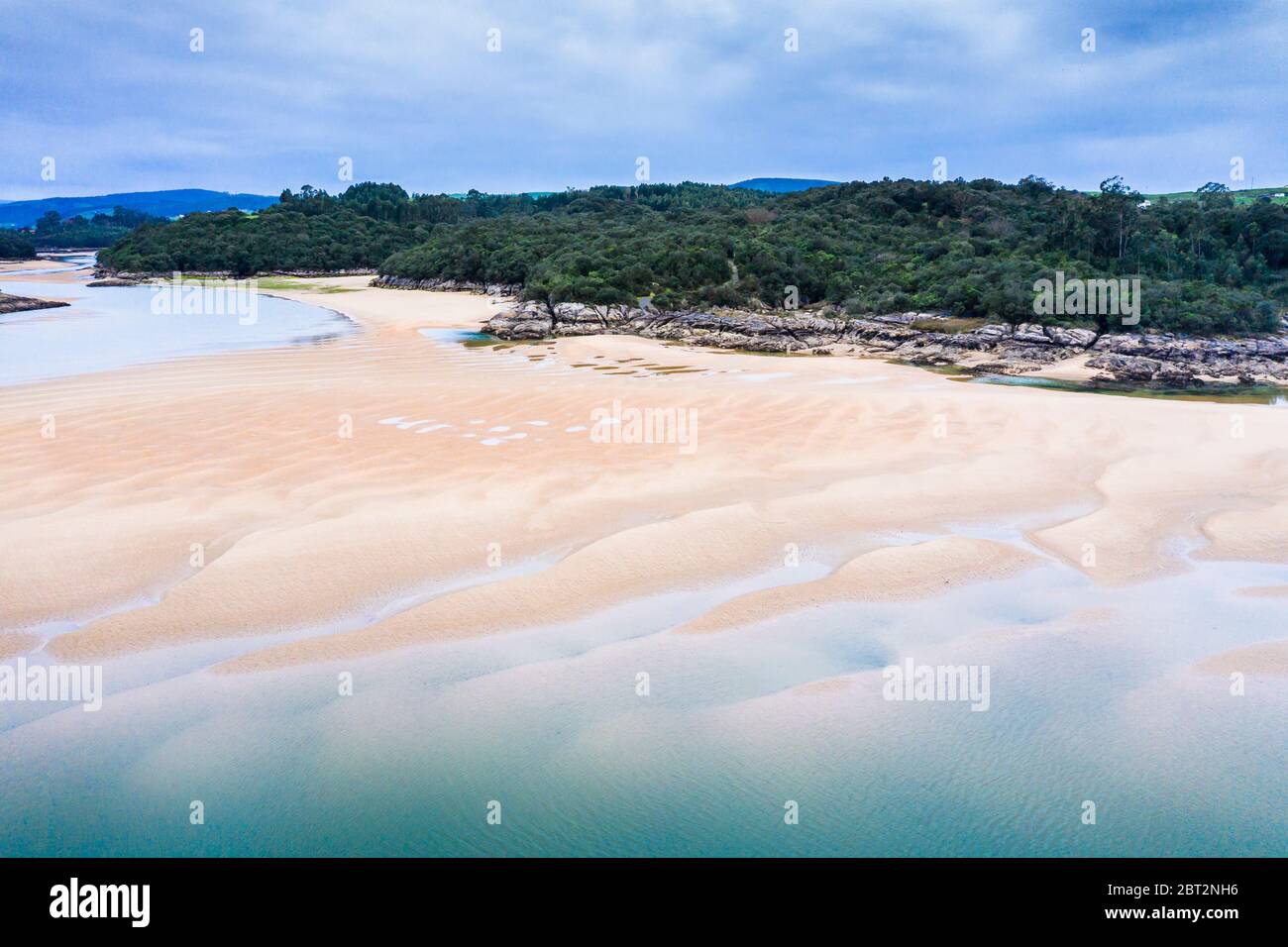 Sandy sediments in low tide in a river close to the sea Stock Photo - Alamy