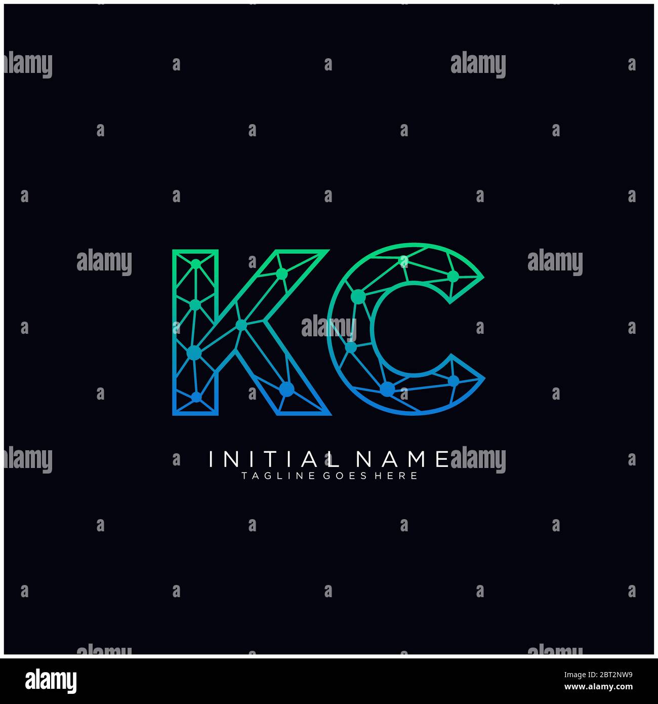 Initial kc logo vector vectors hi-res stock photography and images - Alamy