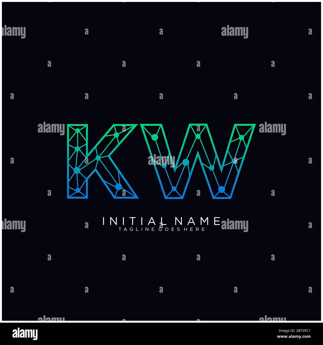 Initial letter kw hi-res stock photography and images - Alamy