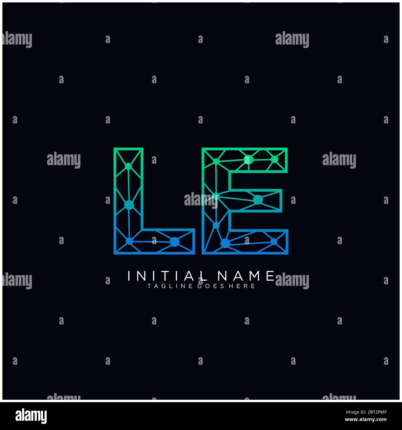 Initial letter le vector vectors hi-res stock photography and images ...