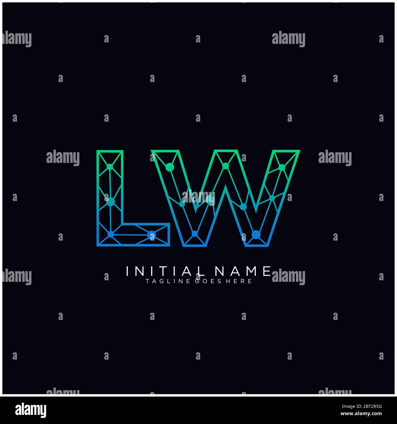 Initial letter lw hi-res stock photography and images - Alamy