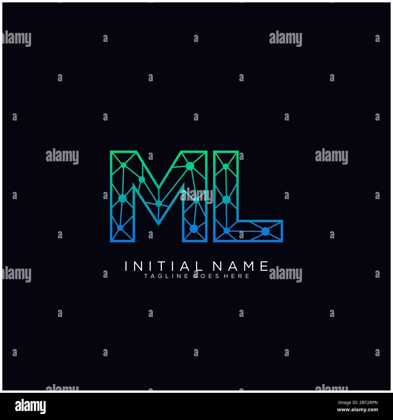 Letter ml vector vectors hi-res stock photography and images - Alamy