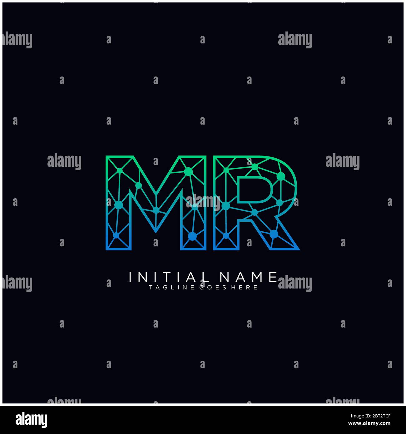 Initial Letter MR abstract line art logo template Stock Vector Image ...