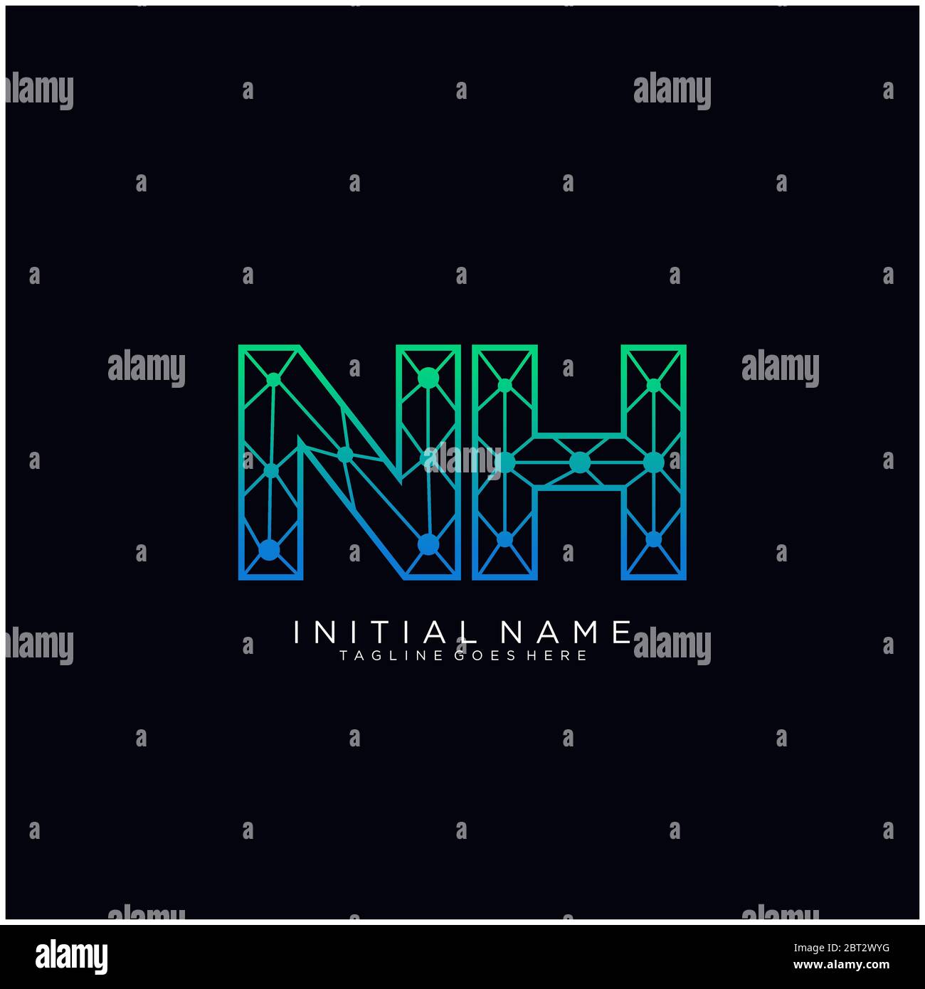 Initial letter nh hi-res stock photography and images - Alamy