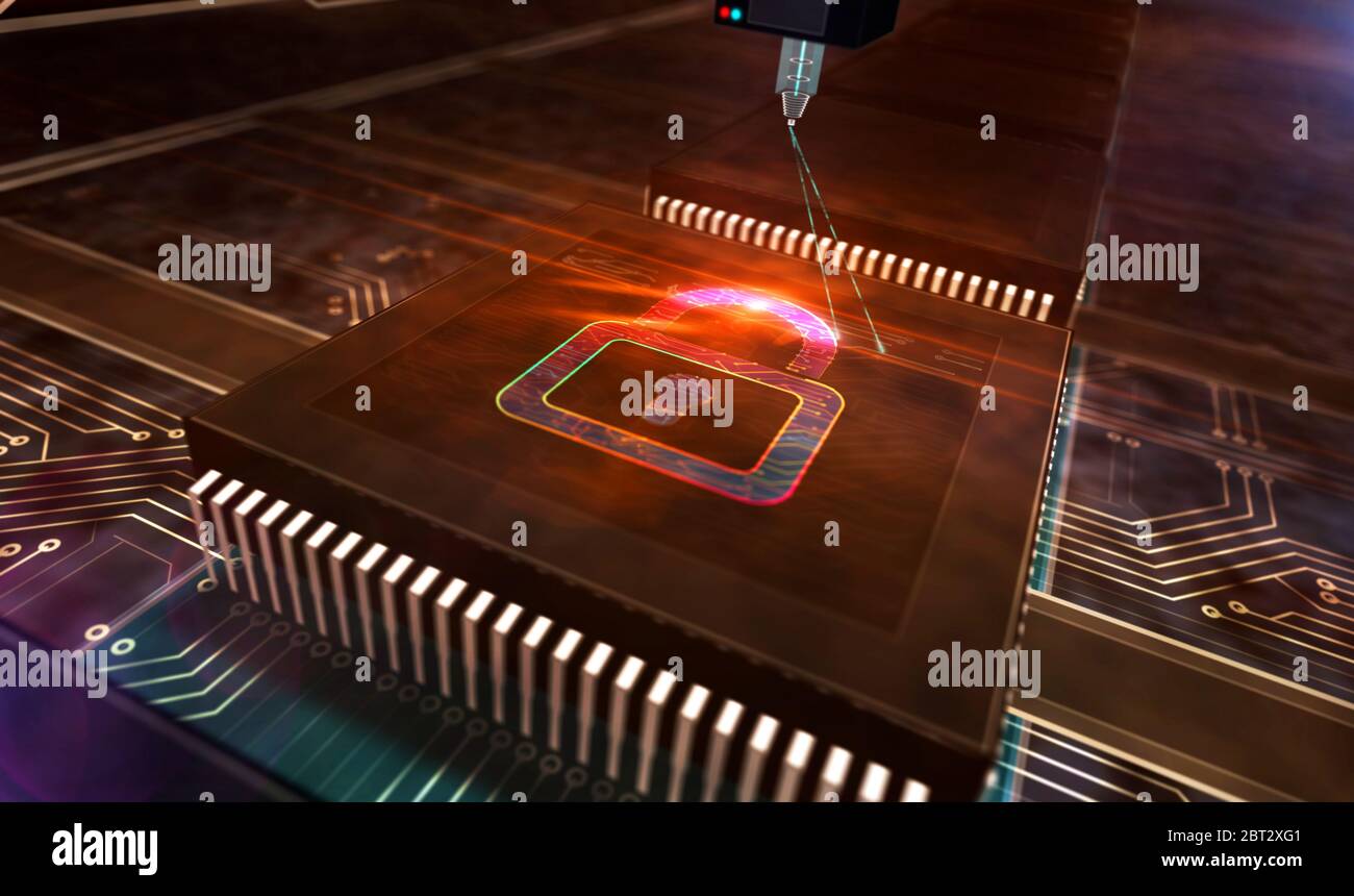 Cyber security abstract concept. Digital safety, computer protection ...