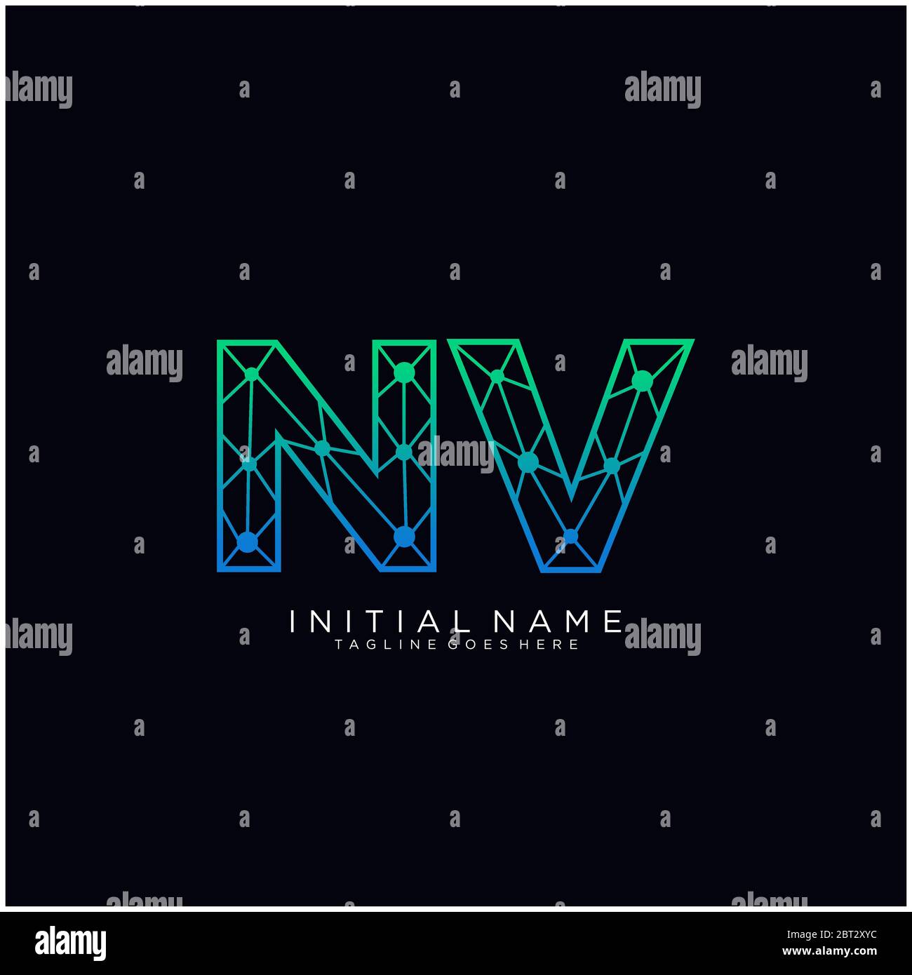 Letter nv logo Cut Out Stock Images & Pictures - Alamy