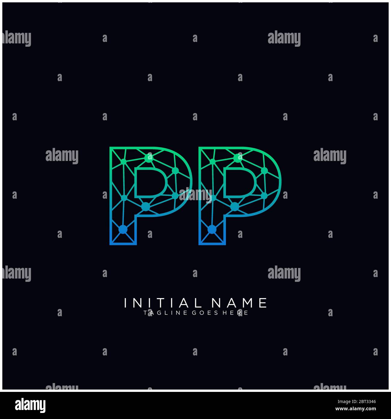 Pp initial vector vectors hi-res stock photography and images - Alamy