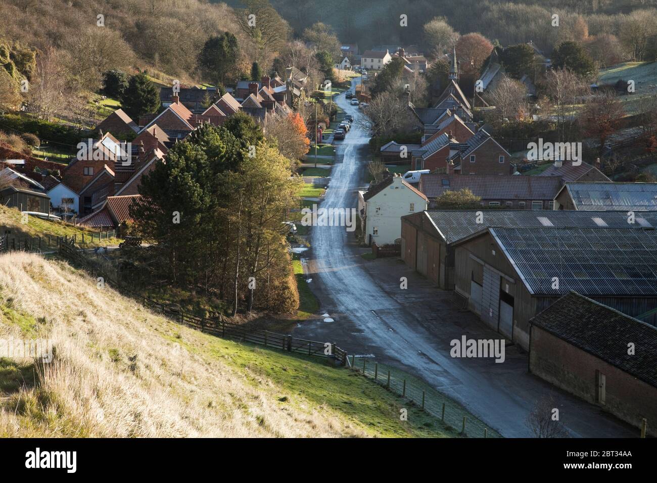 Thixendale in the Yorkshire Wolds of North Yorkshire, UK Stock Photo ...