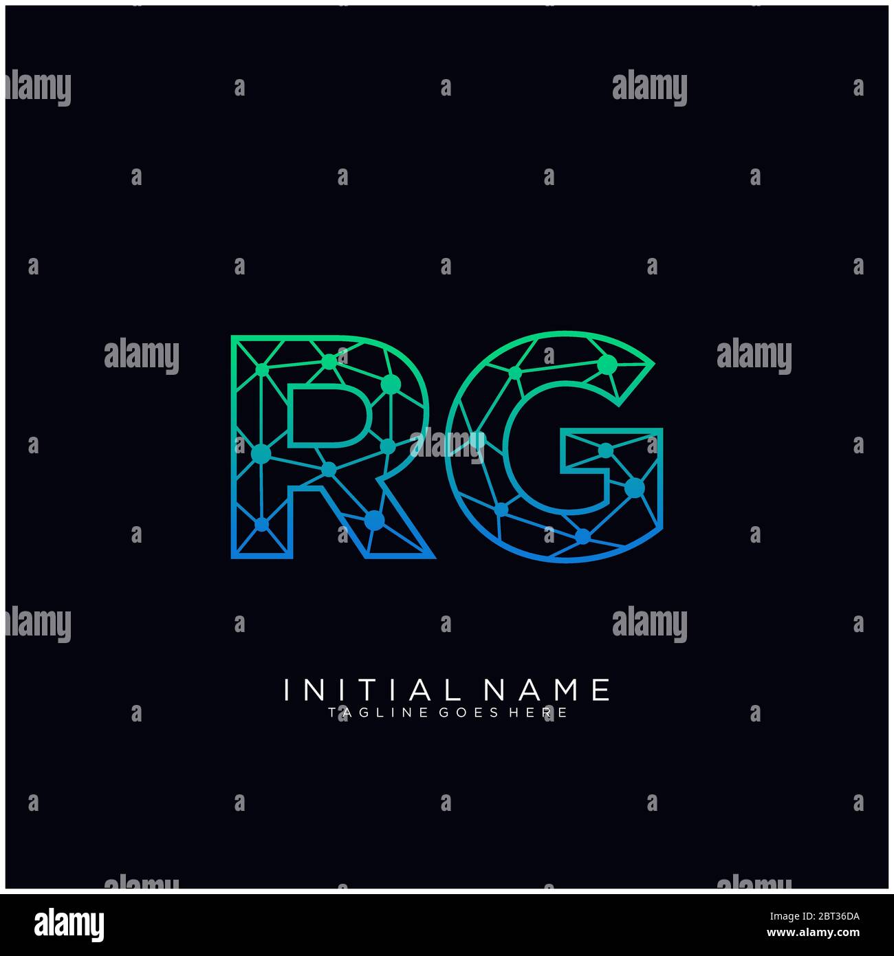 Initial rg vector vectors hi-res stock photography and images - Alamy