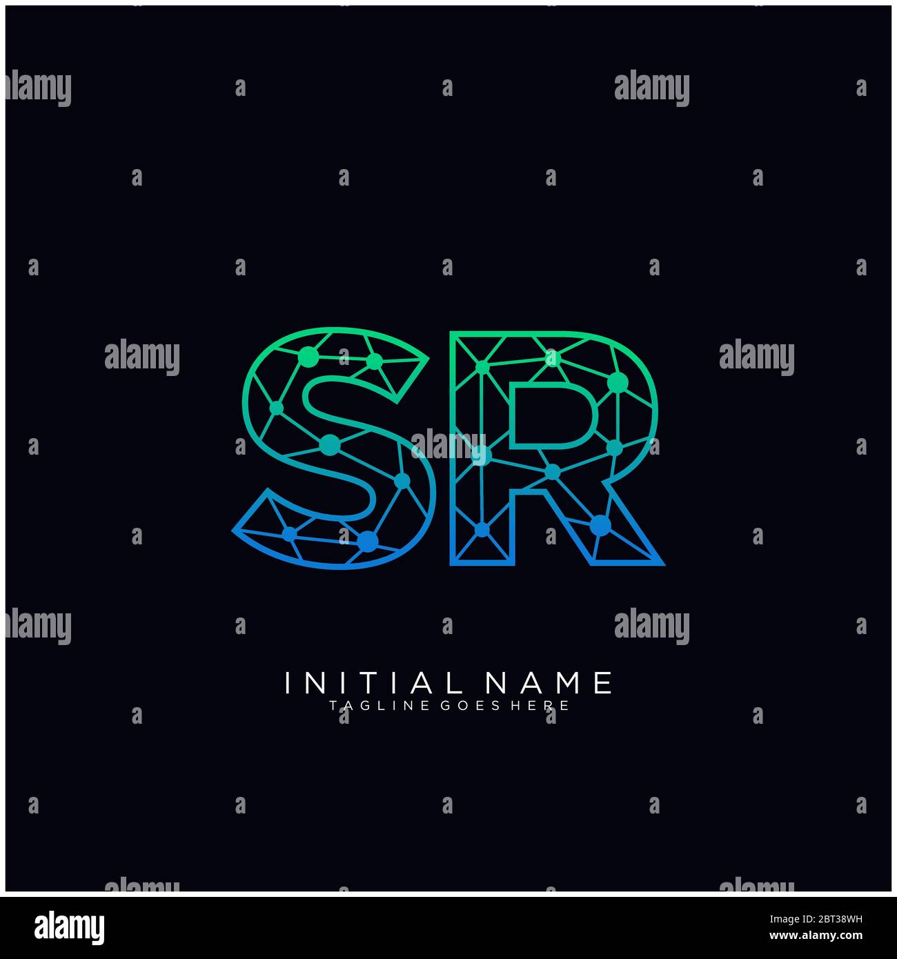 Initial sr logo vector vectors Cut Out Stock Images & Pictures - Alamy